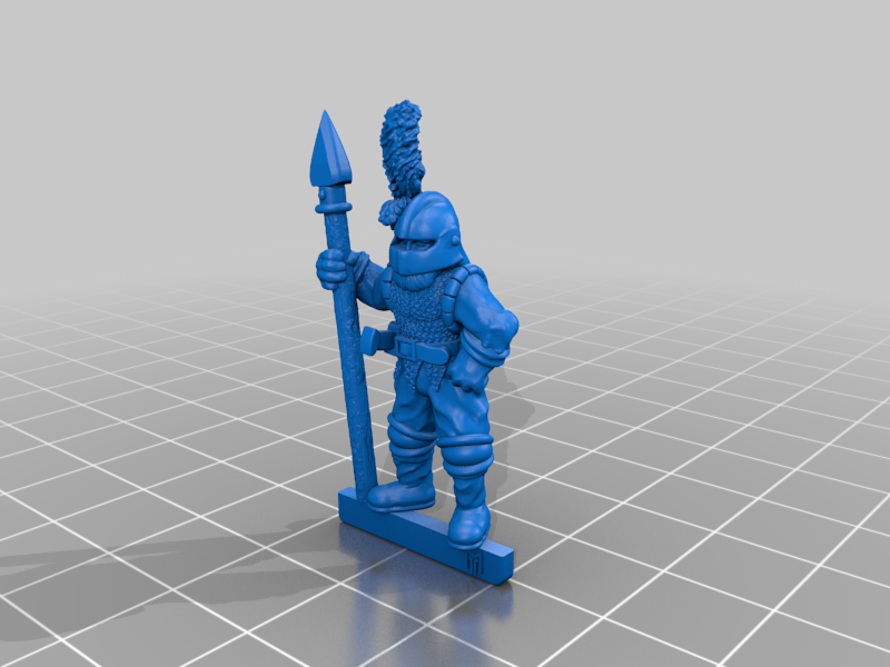Free STL file Black Pikeman - 28mm Model・3D print model to download・Cults
