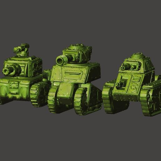 Download free STL file 15mm Scale Ork / Orc Tanks • 3D print model ・ Cults