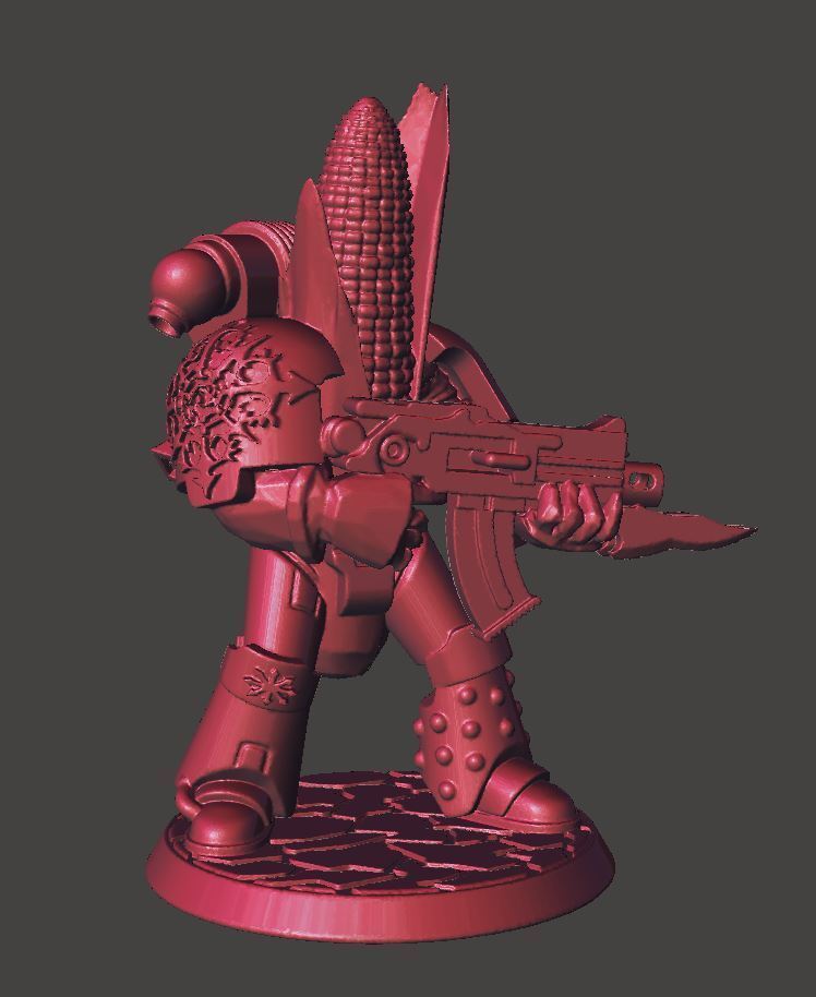 Download free STL file Kernel Korn - Chaos Space Knight • 3D printable ...