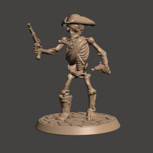 Download free 3D printer designs 28mm Undead Skeleton Pirate Miniature ...