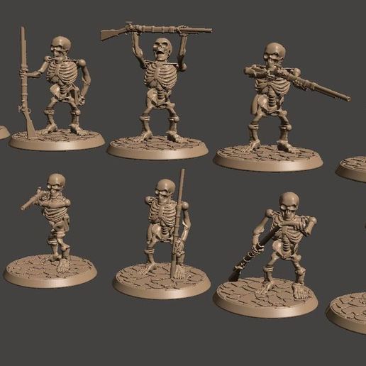 Download free STL file 28mm Undead Skeleton Dwarf Warrior - Armed with ...