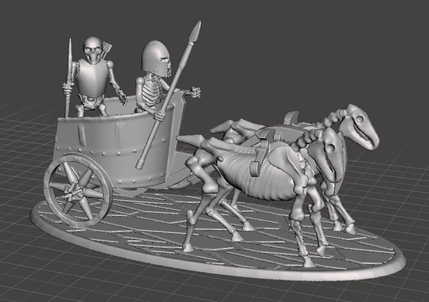 Free STL file 28mm Skeleton Warrior War Chariot・3D printer model to ...