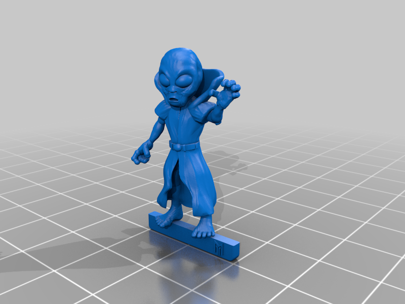 Free 3D file Grey Alien Wizard - 28mm Miniature 👽・Object to download ...