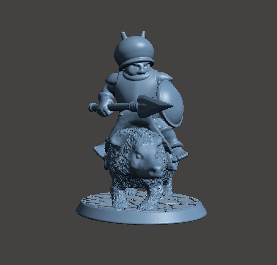 Free STL file Mounted Halfling Cavalry with Spear and Shield - 28mm 🛡️ ...