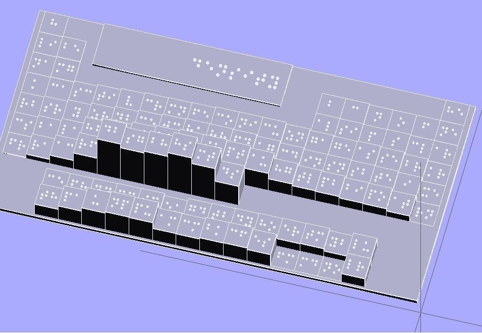 Free STL file Improved Braille periodic table (density)・Design to ...