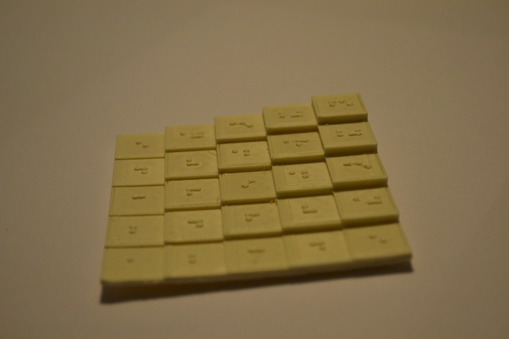 Free STL file 5x5 Braille optimized multiplication table・Object to ...