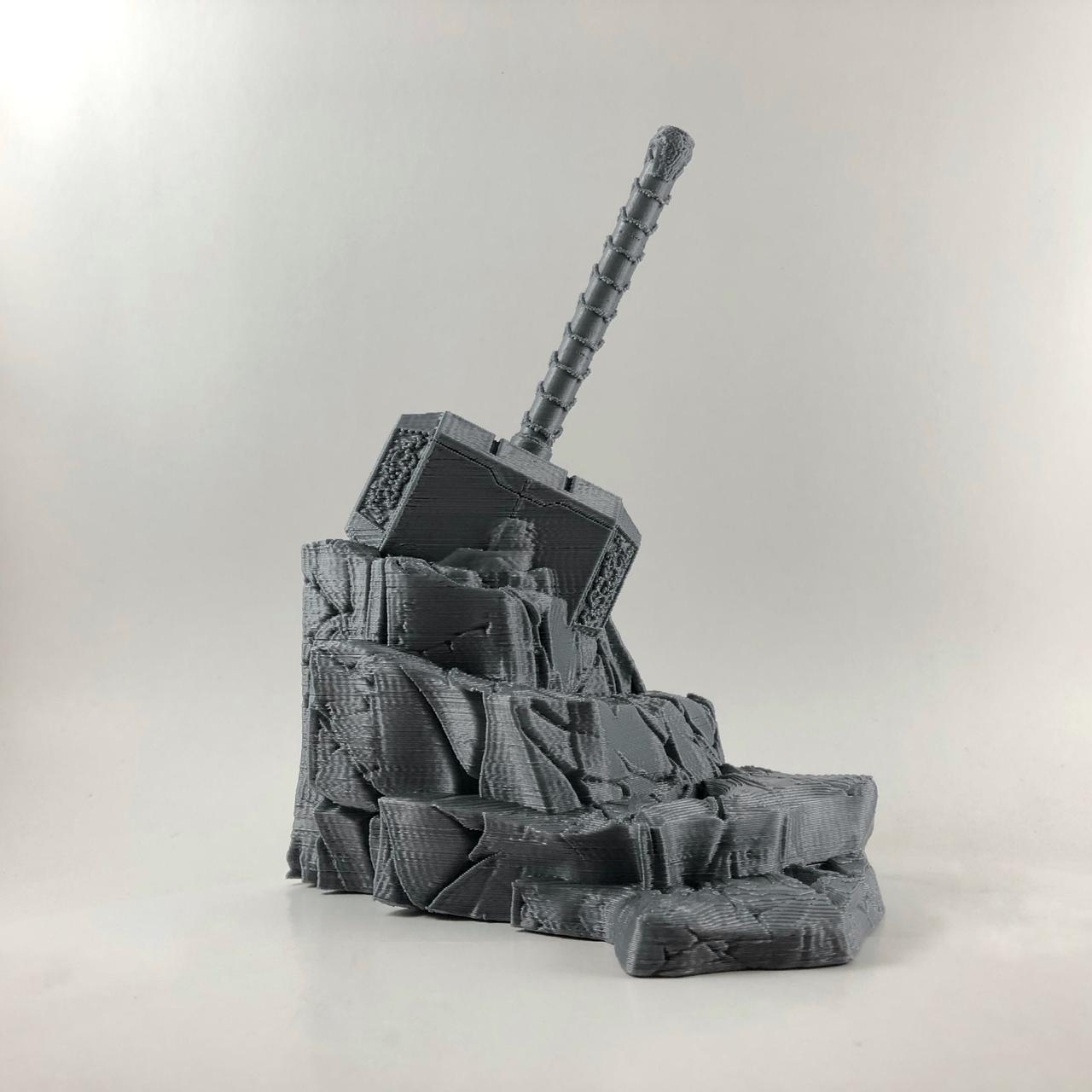 STL file Mjolnir in Rock | Mjolnir in stone・3D print model to download ...