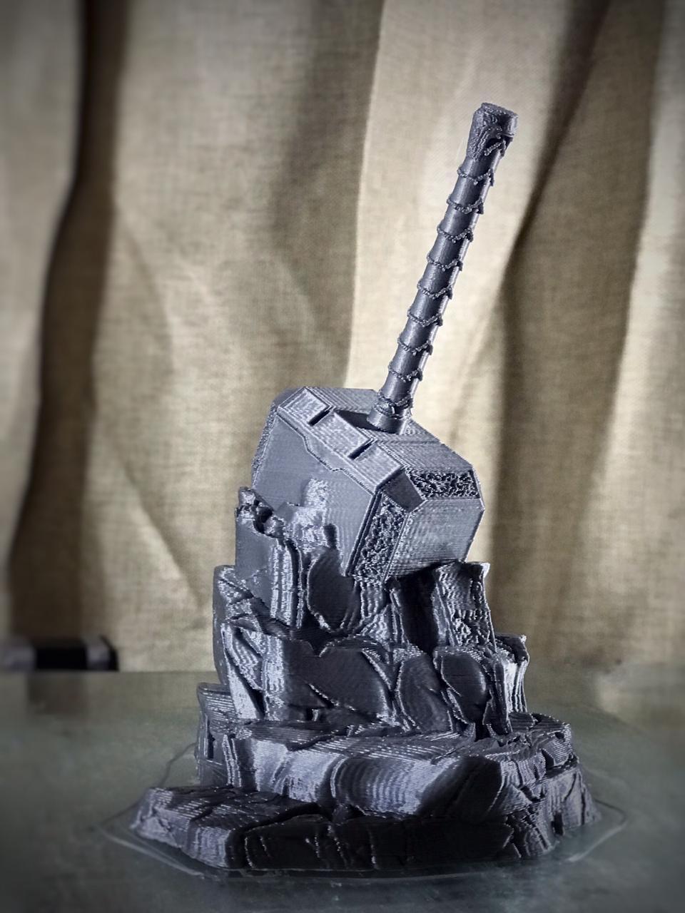 STL file Mjolnir in Rock | Mjolnir in stone・3D print model to download ...