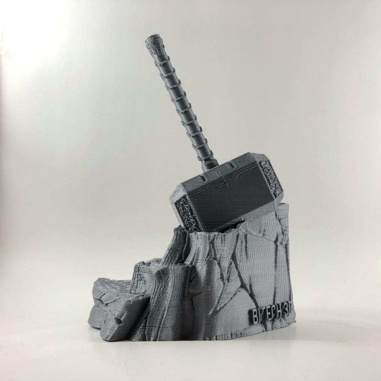 STL file Mjolnir in Rock | Mjolnir in stone・3D print model to download ...