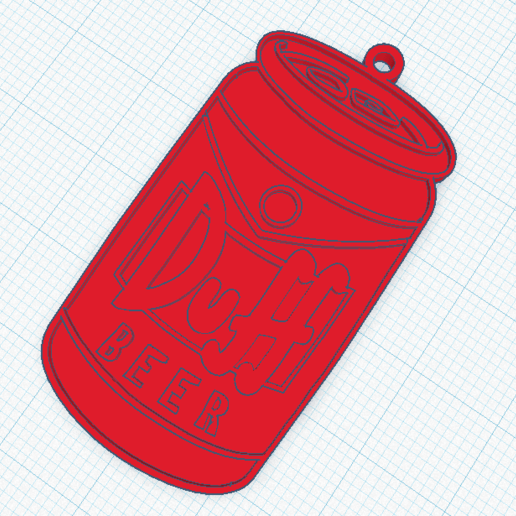 Download STL file Duff beer keychain • 3D printer template ・ Cults