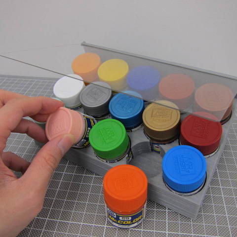 Download free 3D model Paint Bottle Holder Customizable ・ Cults