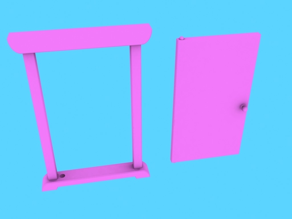 Download free STL file Doraemon's Anywhere Door (cartoon ver ...