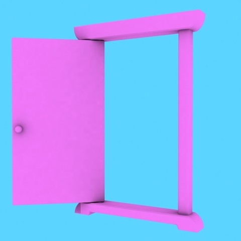 Download free STL file Doraemon's Anywhere Door (cartoon ver ...