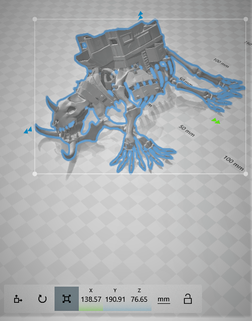 3D file Gargantuan Orc Beast Skeleton - terrain piece 💀・3D printer ...
