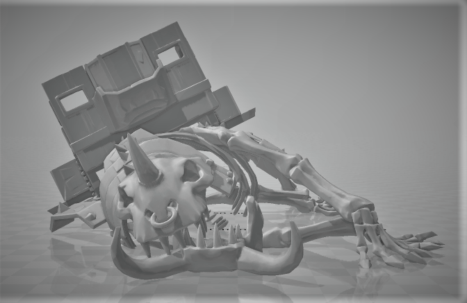 3D file Gargantuan Orc Beast Skeleton - terrain piece 💀・3D printer ...