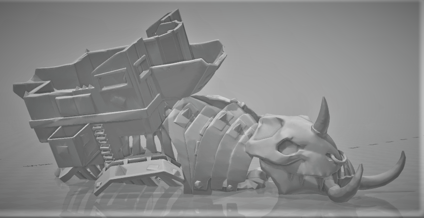 3D file Gargantuan Orc Beast Skeleton - terrain piece 💀・3D printer ...