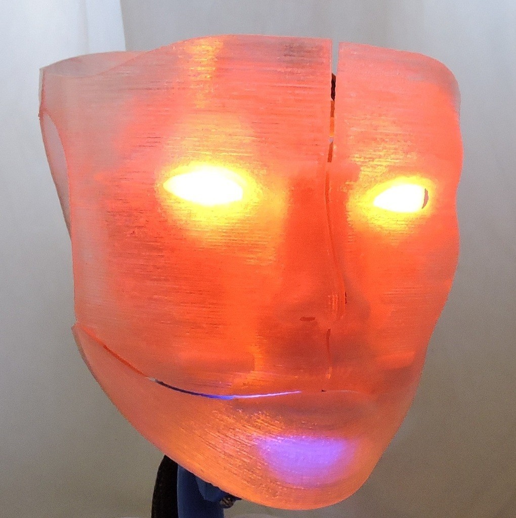 Free STL file Animated Humanoid Robot Head 🤖・3D printer design to ...