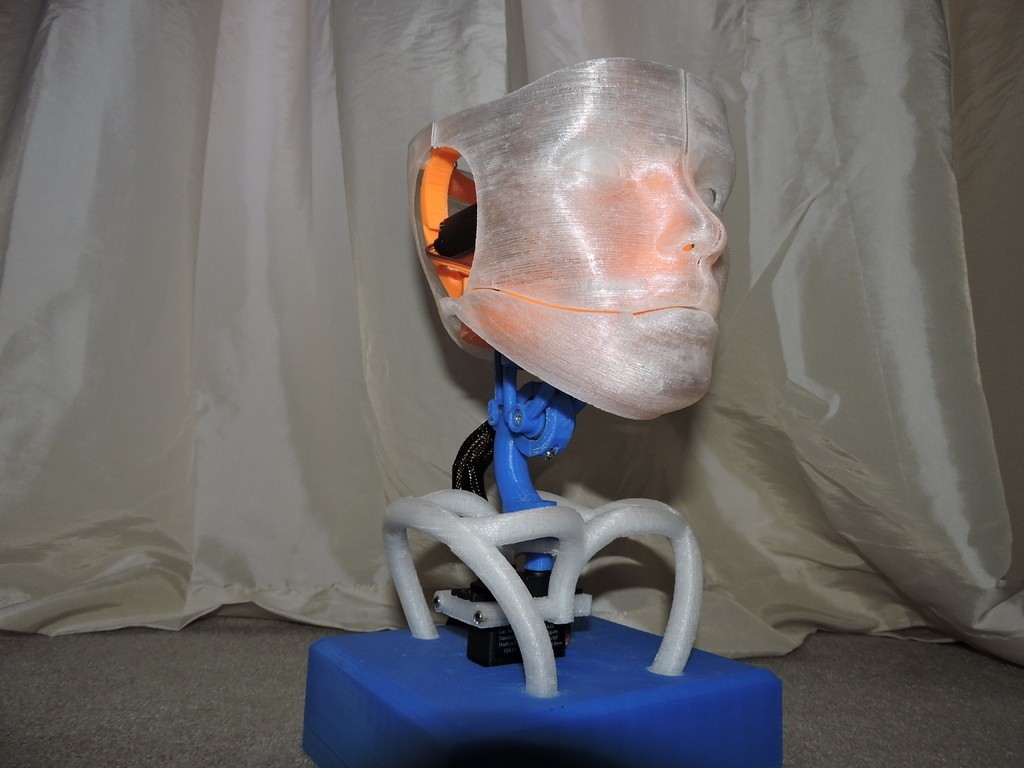 Free STL file Animated Humanoid Robot Head 🤖・3D printer design to ...