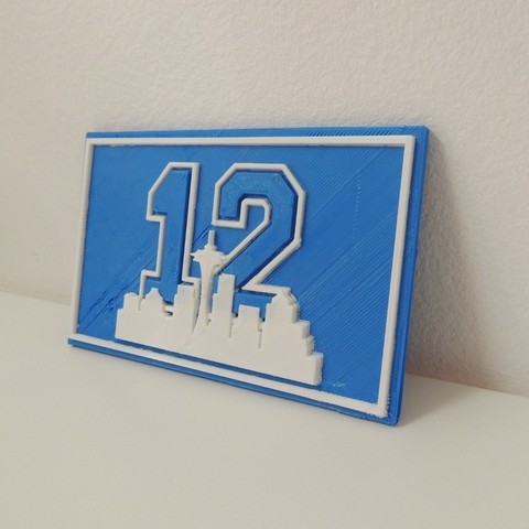 Download free 3D printer designs Seattle 12th Man Plaque ・ Cults