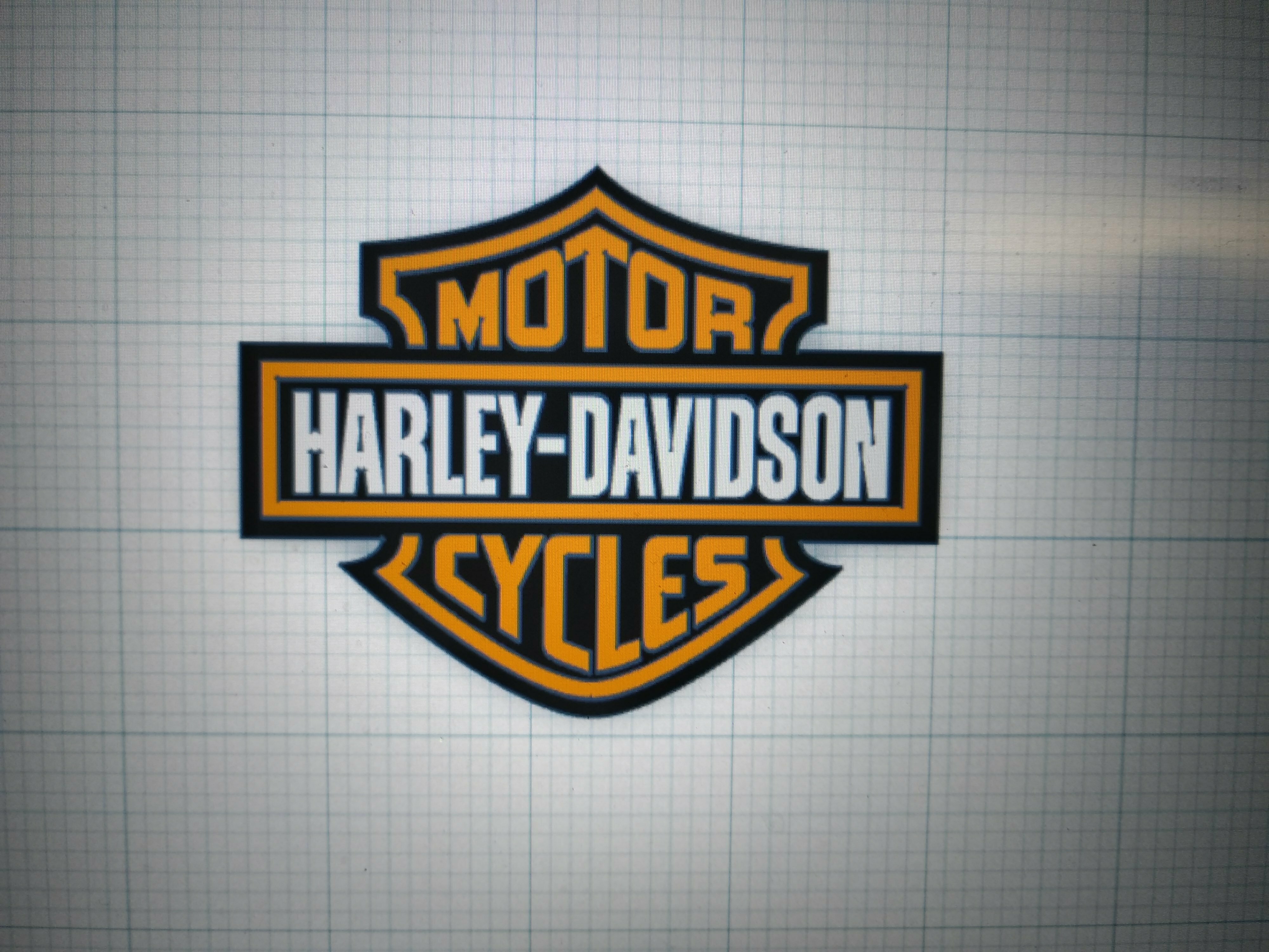 Fichier STL gratuit logo harley davidson 2D・Design pour imprimante 3D à ...