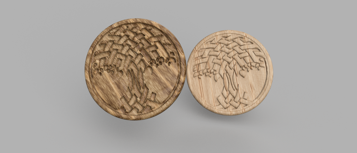 STL file Twisted tree drinkcoaster (pair)・Template to download and 3D ...