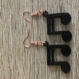 Download free 3D printing files Sixteenth note earrings (two files ...