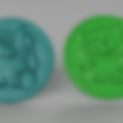 Download free 3D printer files Bulbasaur coasters (pair) ・ Cults