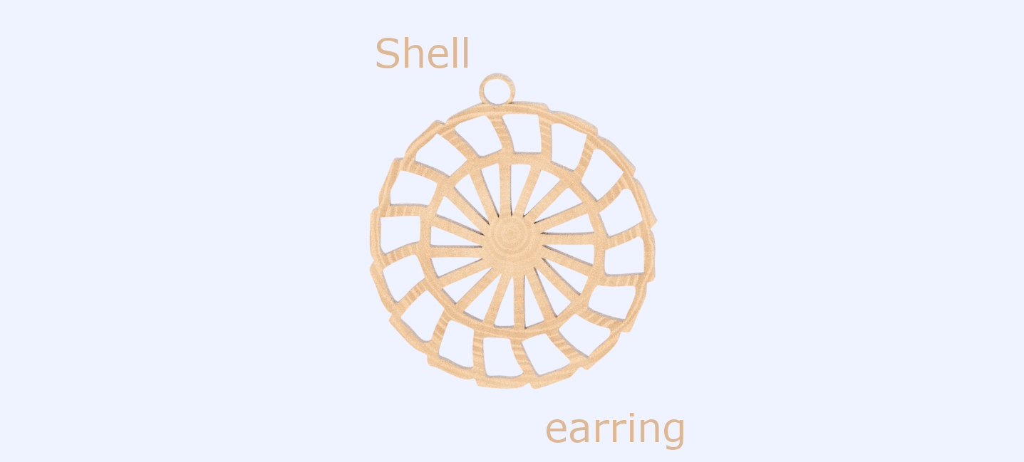 Fichier STL gratuit Boucle d'oreille en forme de coquillage 💎・Modèle ...