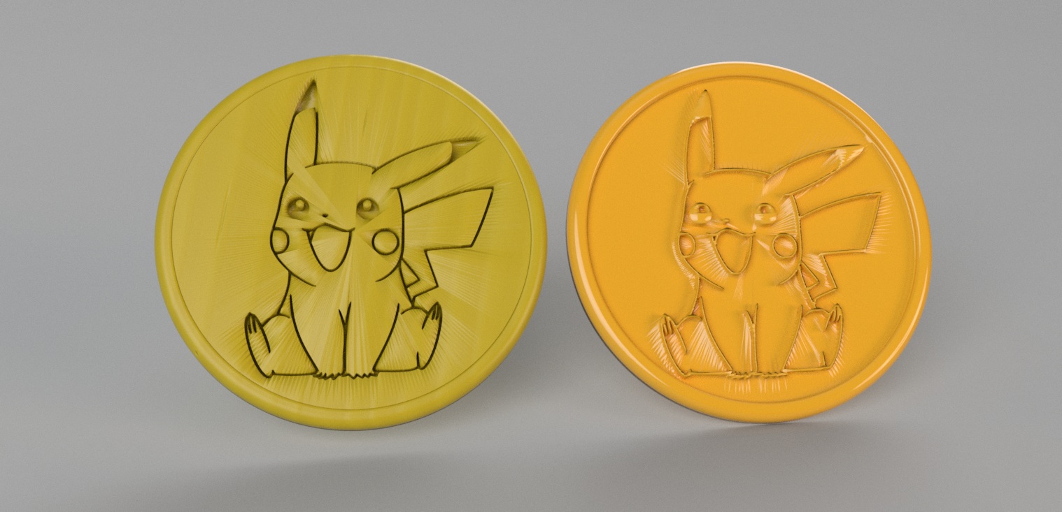 Free STL file pikachu coaster (pair)・3D print object to download・Cults