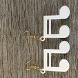 Download free 3D printing files Sixteenth note earrings (two files ...