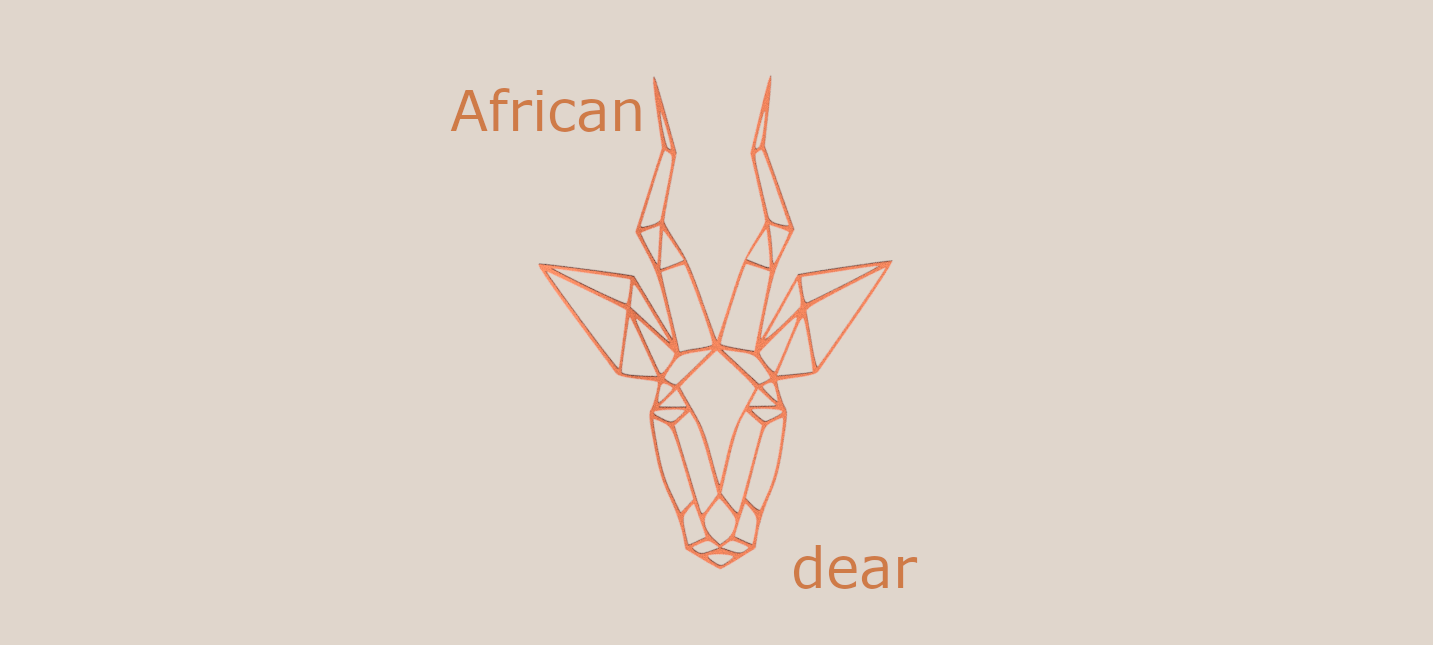 Free STL file Geometrical 'African dear'・3D printing design to download ...