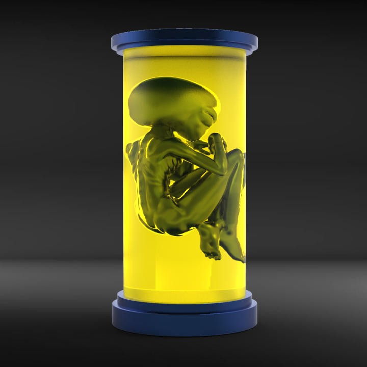 3D file Alien in a Jar 👽・3D print design to download・Cults