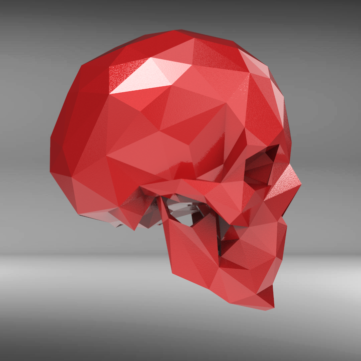 STL file Low Poly Skull 💀・3D printing model to download・Cults