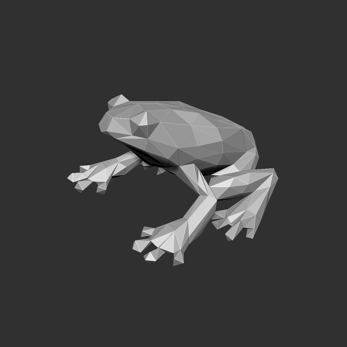 STL file Low Poly Frog・3D printer design to download・Cults
