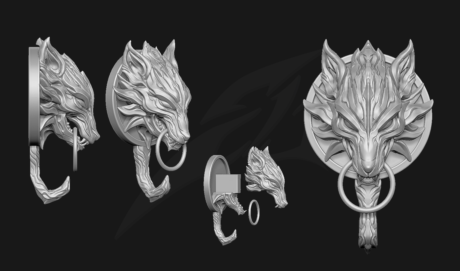 STL file Fenrir Key Holder・Design to download and 3D print・Cults