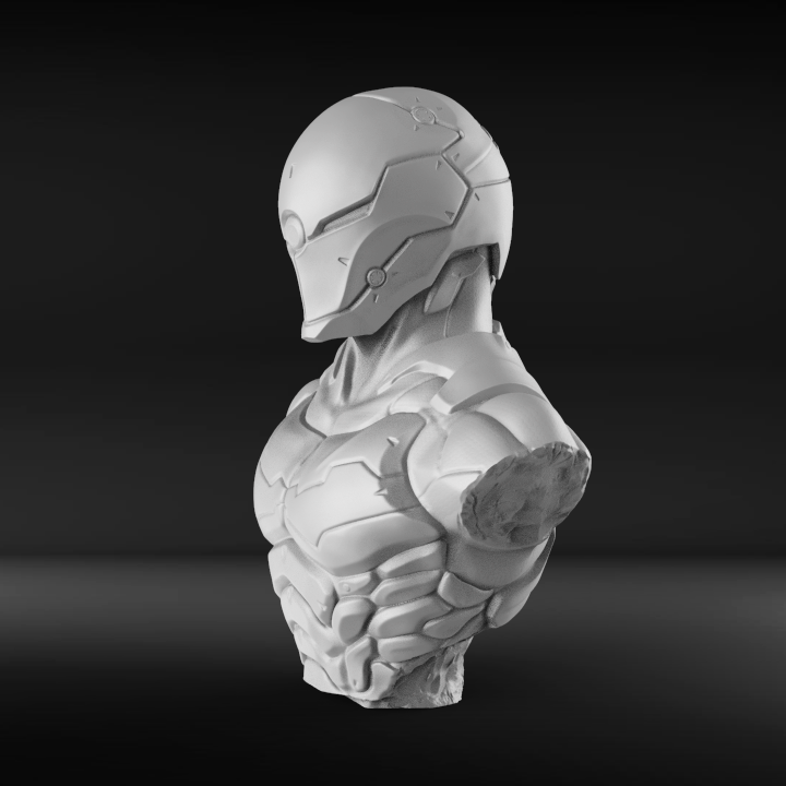 STL file Cyborg Ninja Bust・3D printer design to download・Cults