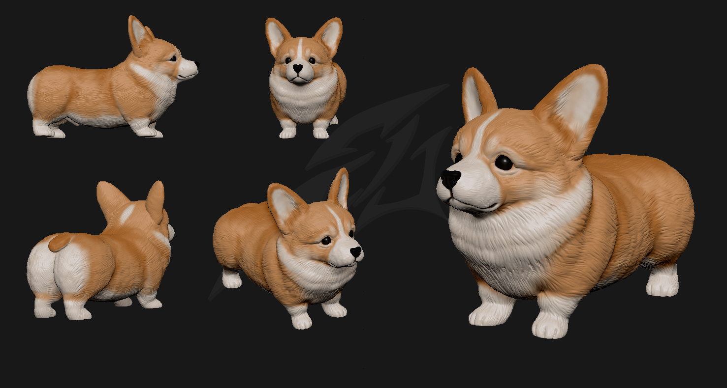 STL file Cute Corgi STL and VRML 🐕・3D print model to download・Cults