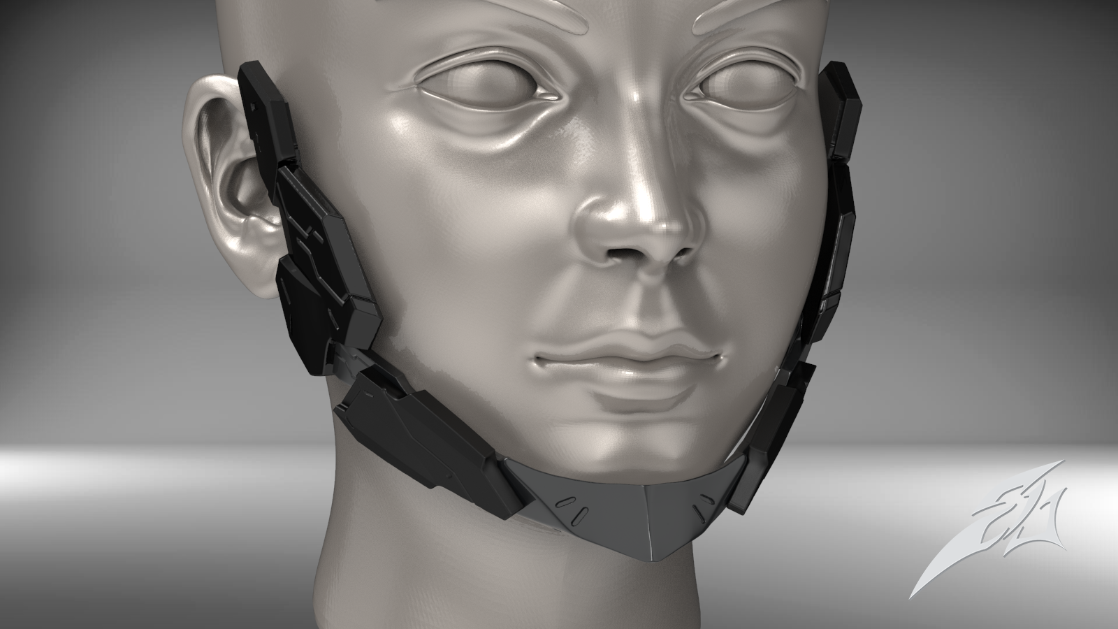 Файл 3D Cyborg Jaw Armor Wearable 3D print model・Дизайн 3D принтера для ...