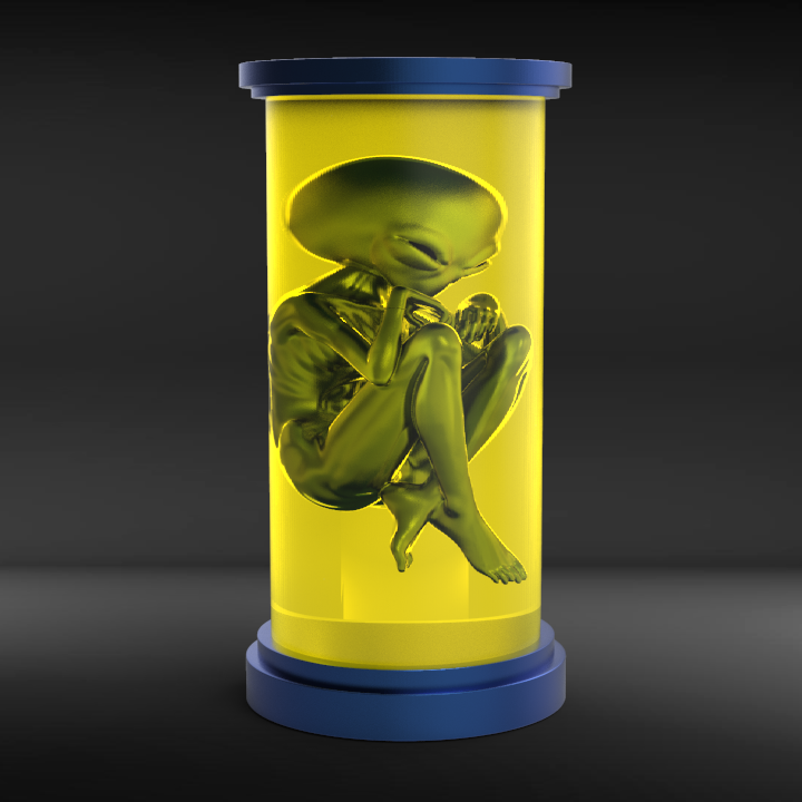 3D file Alien in a Jar 👽・3D print design to download・Cults