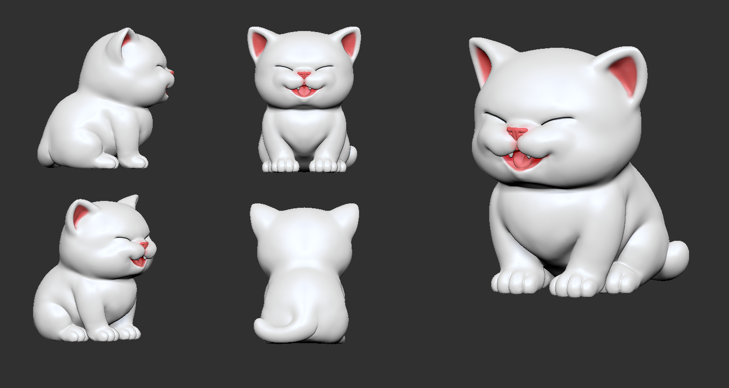 STL file Cute Kitten V2 STL for 3Dprint 🐱・Template to download and 3D ...