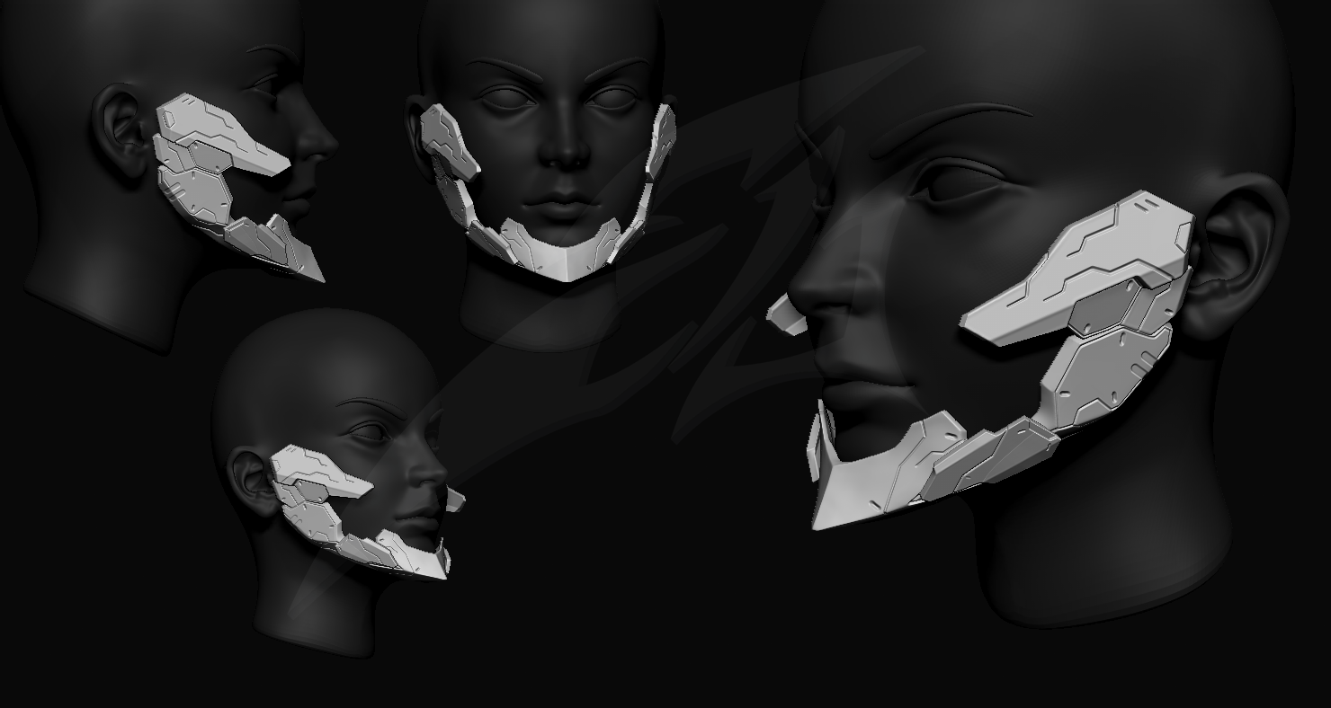 STL file Cyborg Jaw Armor V2・3D printing idea to download・Cults
