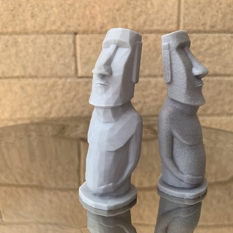 3D printing Lowpoly Moai statue - Easter Island 3D print model 3D print ...