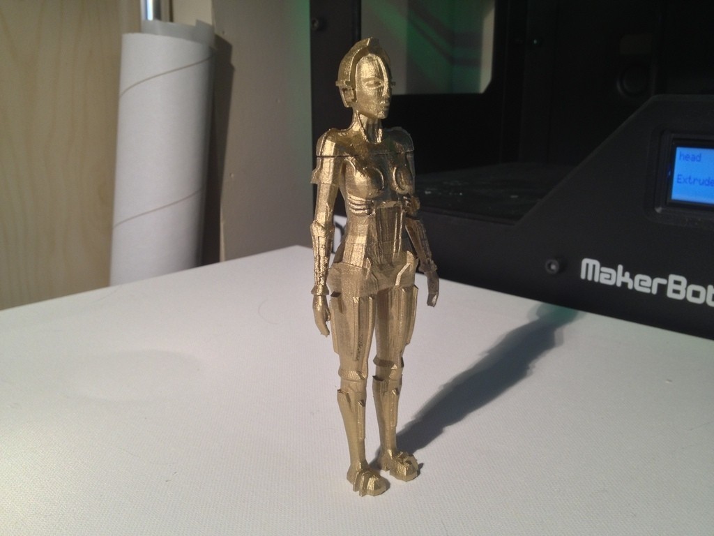 Free STL file Metropolis Robot (Maria) with Rings 🤖・Template to ...