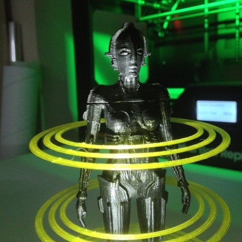 Download free STL file Metropolis Robot (Maria) with Rings • 3D printer ...