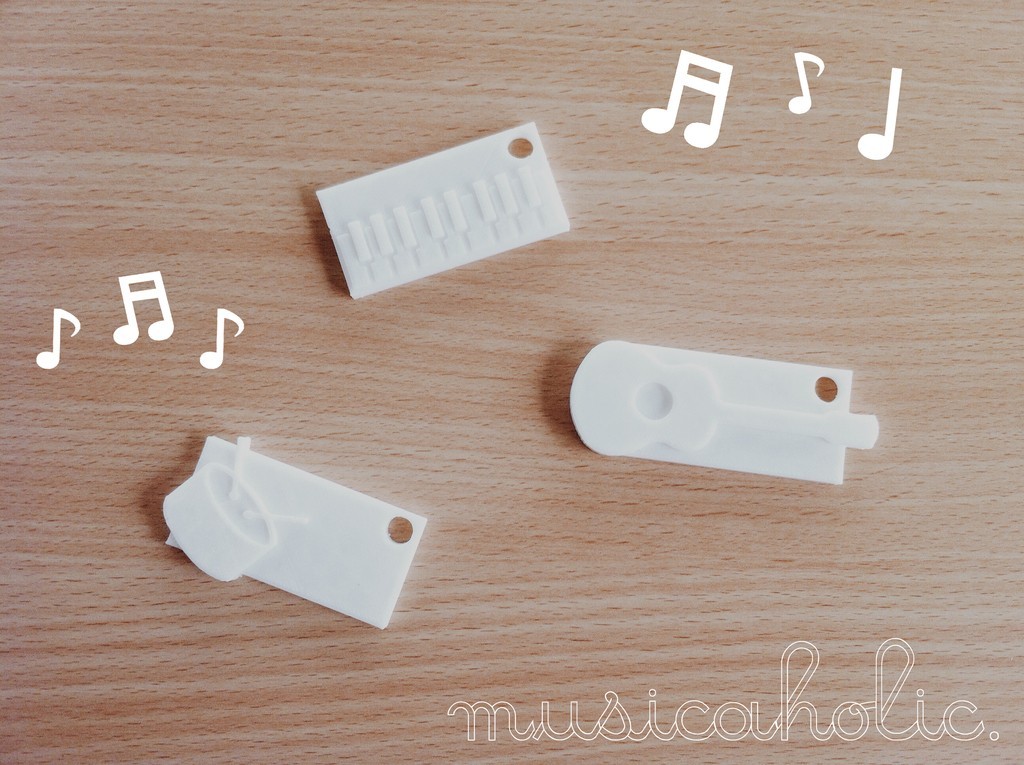 Free STL file musicaholic keychain x nametag・3D print design to ...