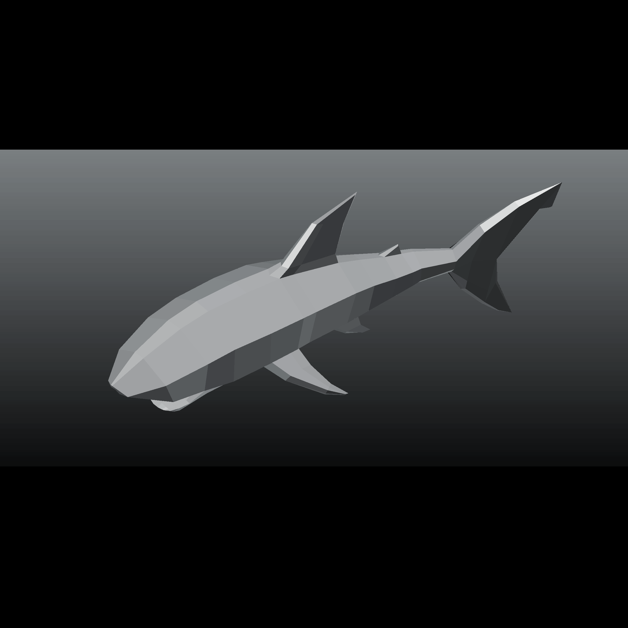STL file Low Poly Shark・Model to download and 3D print・Cults