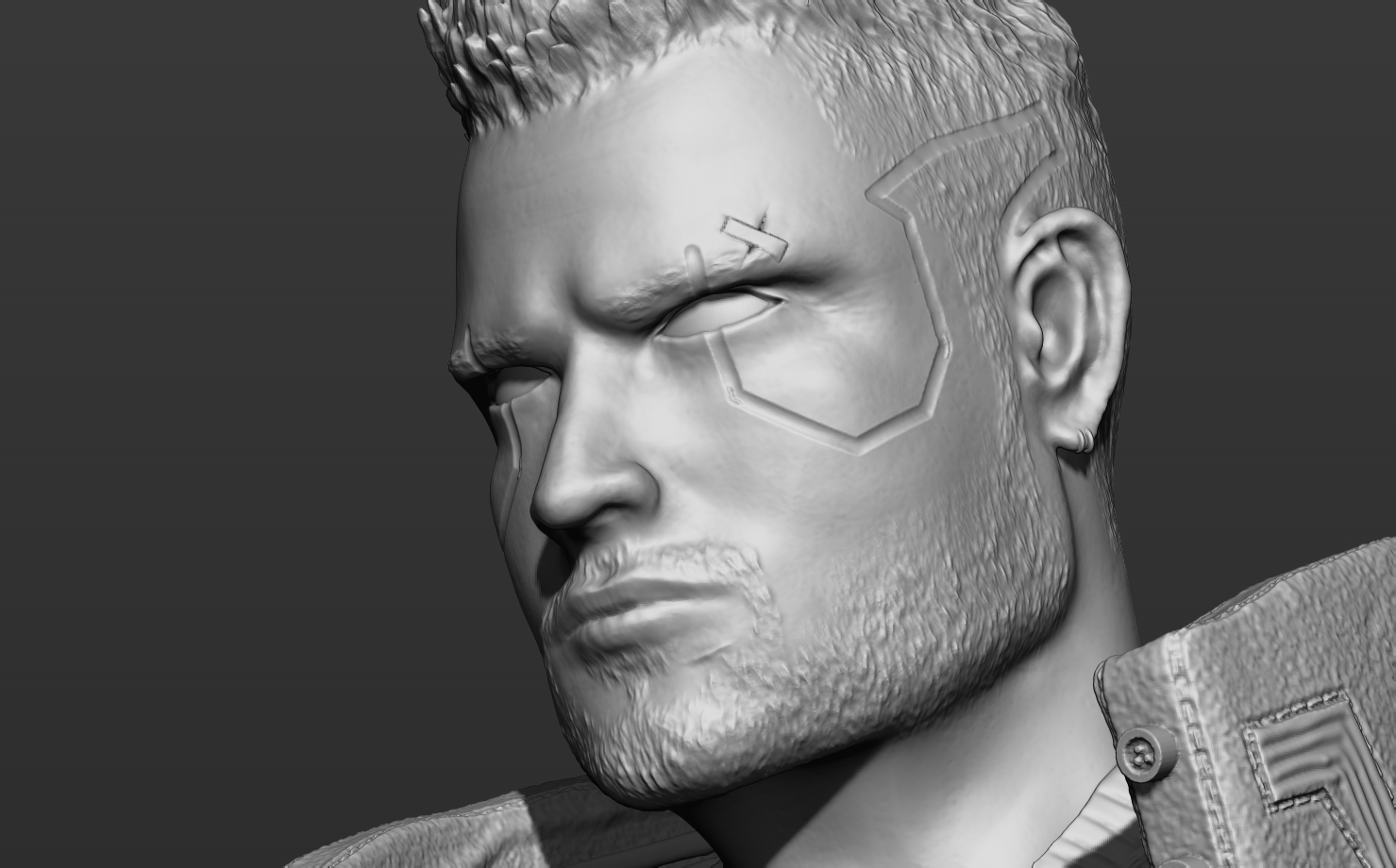 STL file V CYBERPUNK 2077 BUST・3D printable design to download・Cults