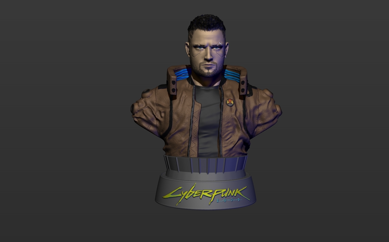 STL file V CYBERPUNK 2077 BUST・3D printable design to download・Cults