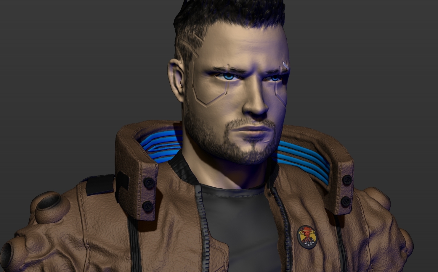 STL file V CYBERPUNK 2077 BUST・3D printable design to download・Cults