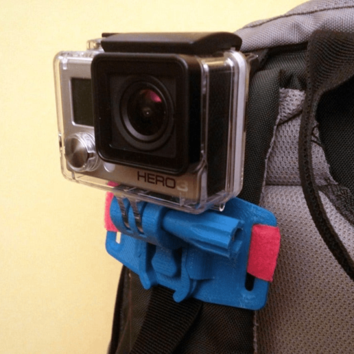 Download free 3D printing models Backpack Shoulder attachment for GoPro ...